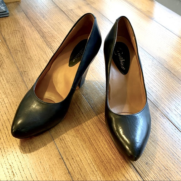 Earthies | Shoes | Earthies Leather Comfort Black Heels Sz 7 B | Poshmark